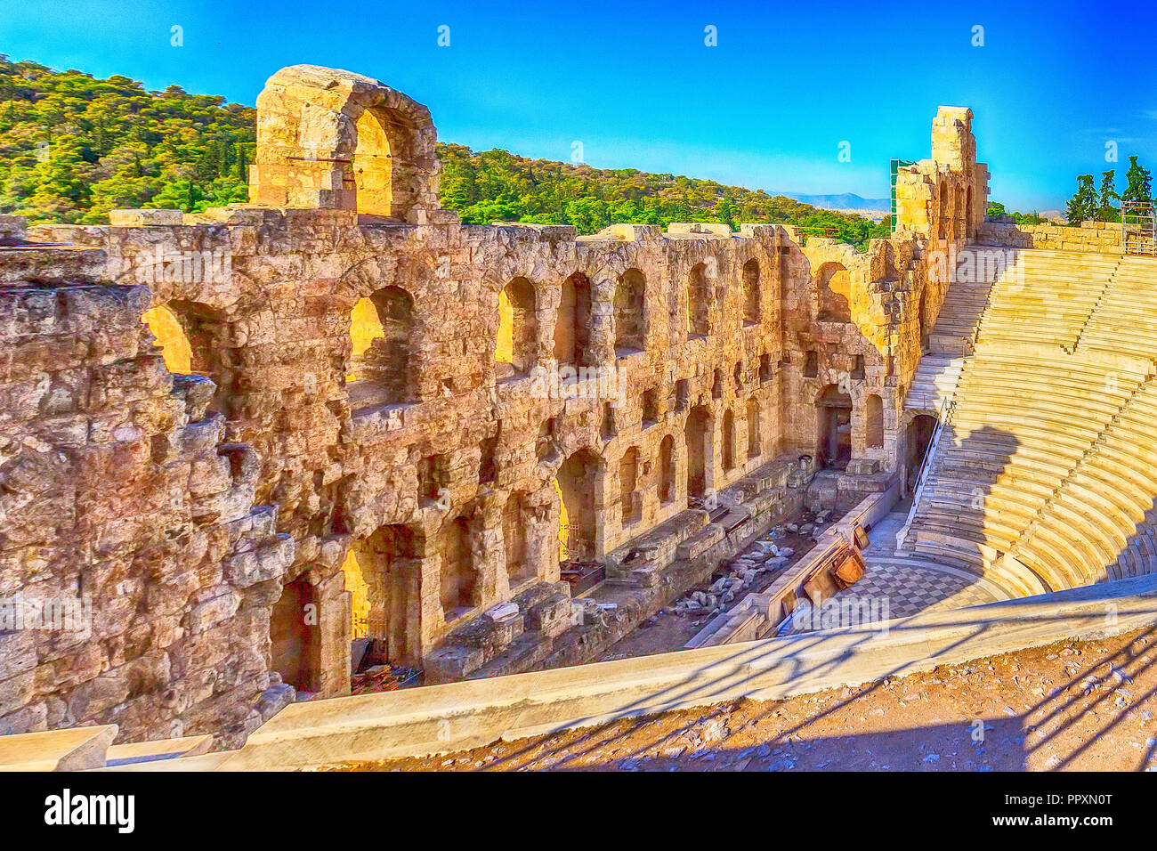 Antike Herodes Atticus Theater Amphitheater der Akropolis von Athen ...