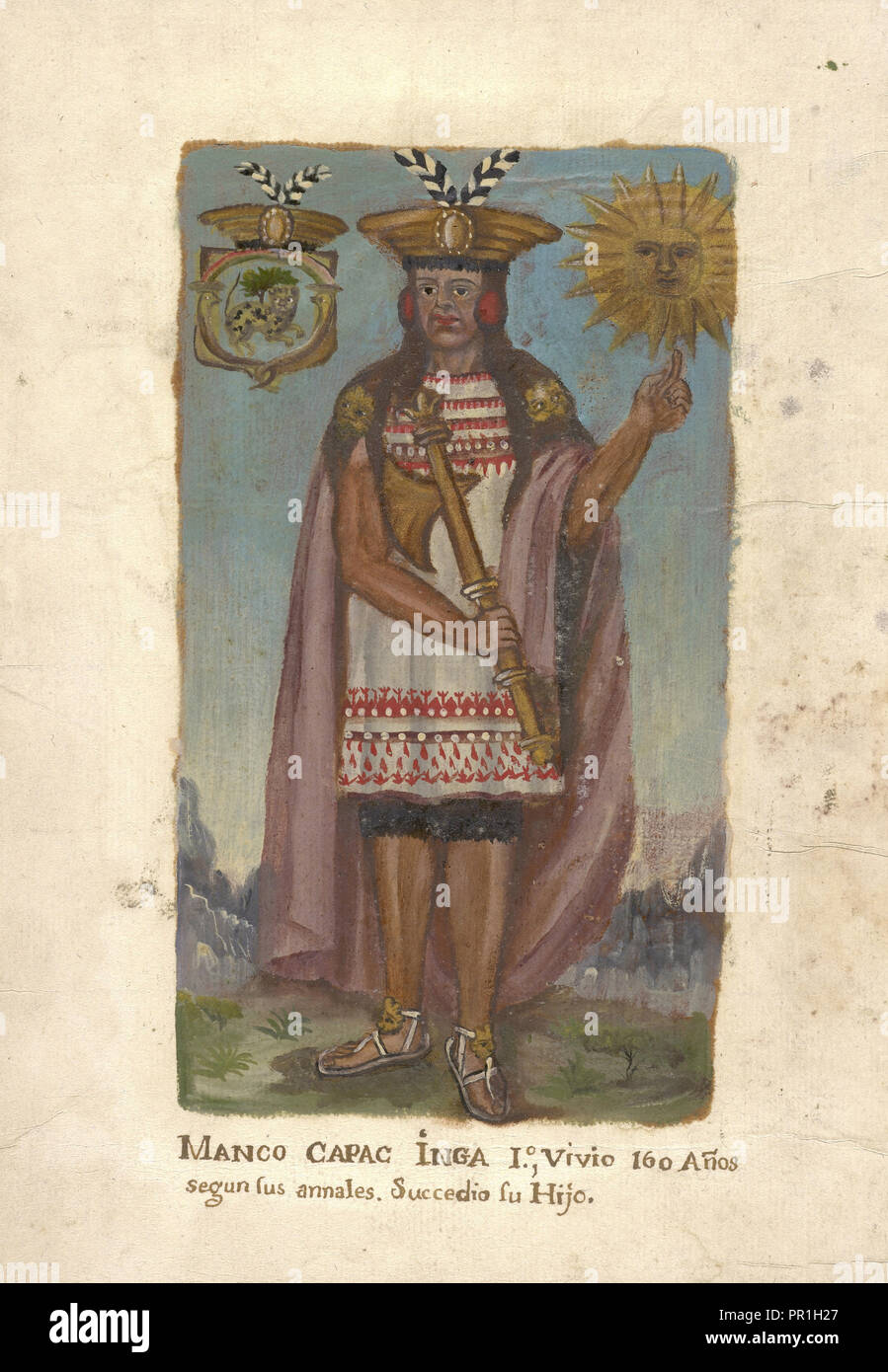 Portrait: Inka Manco Capac, Porträts von Inca Inca Könige und eine ...