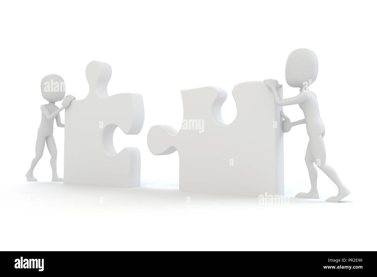 Joining two pieces jigsaw puzzle -Fotos und -Bildmaterial in hoher ...