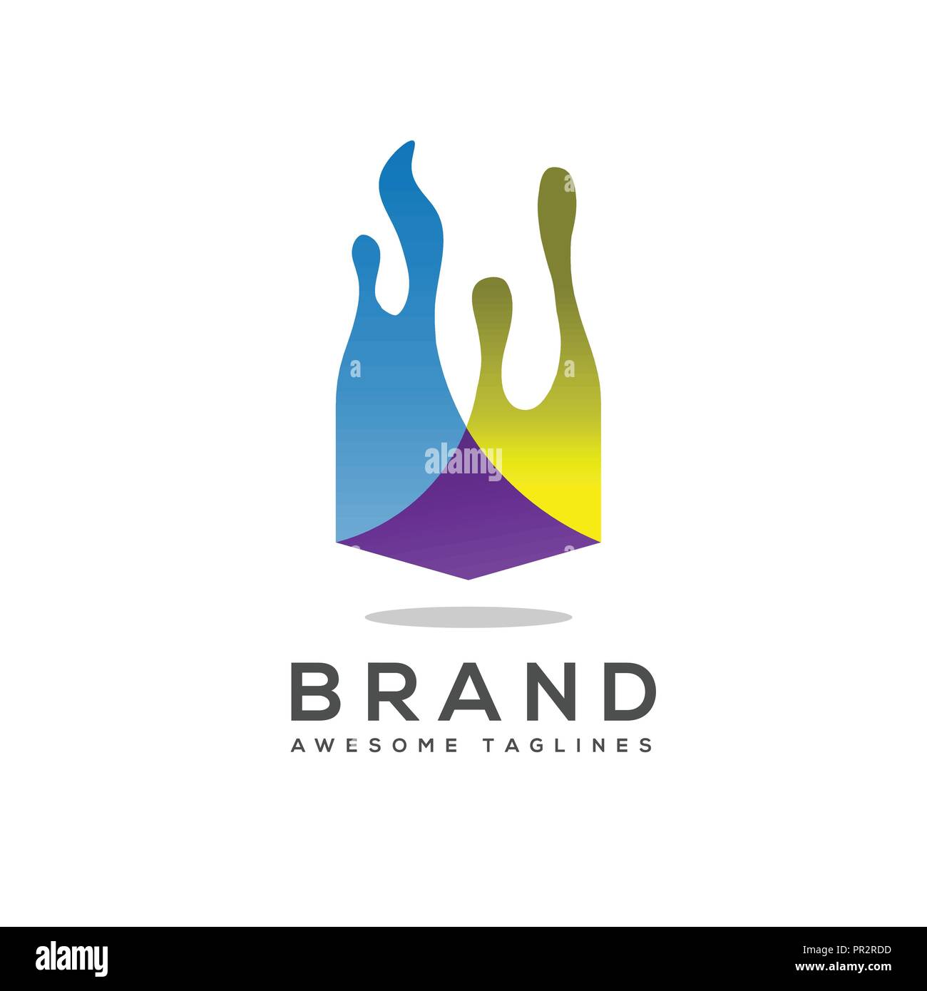Abstrakte Kunst bunte Vektor Logo. Abstrakte farbenfrohe Kunst Logo ...