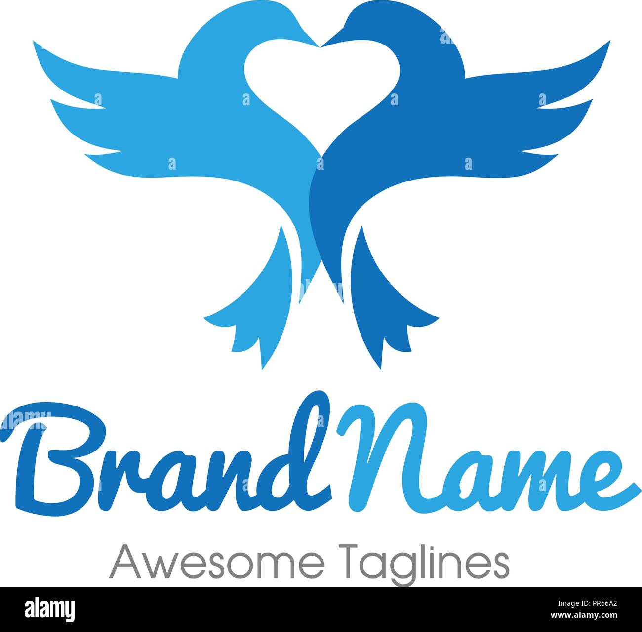 Mit Herz Liebe vector logo Konzept Vogel, liebe Vogel logo Vektor ...