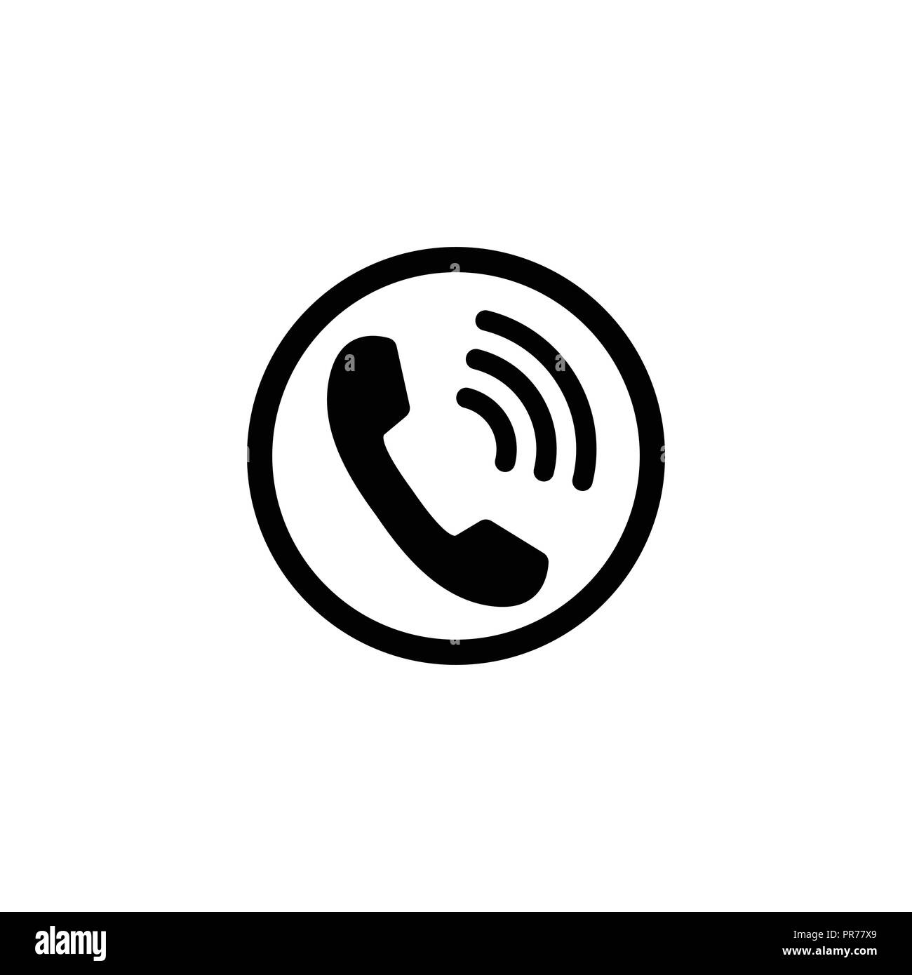 Auf das Symbol "Telefon", sign. Handset. Vector Illustration. Flache ...