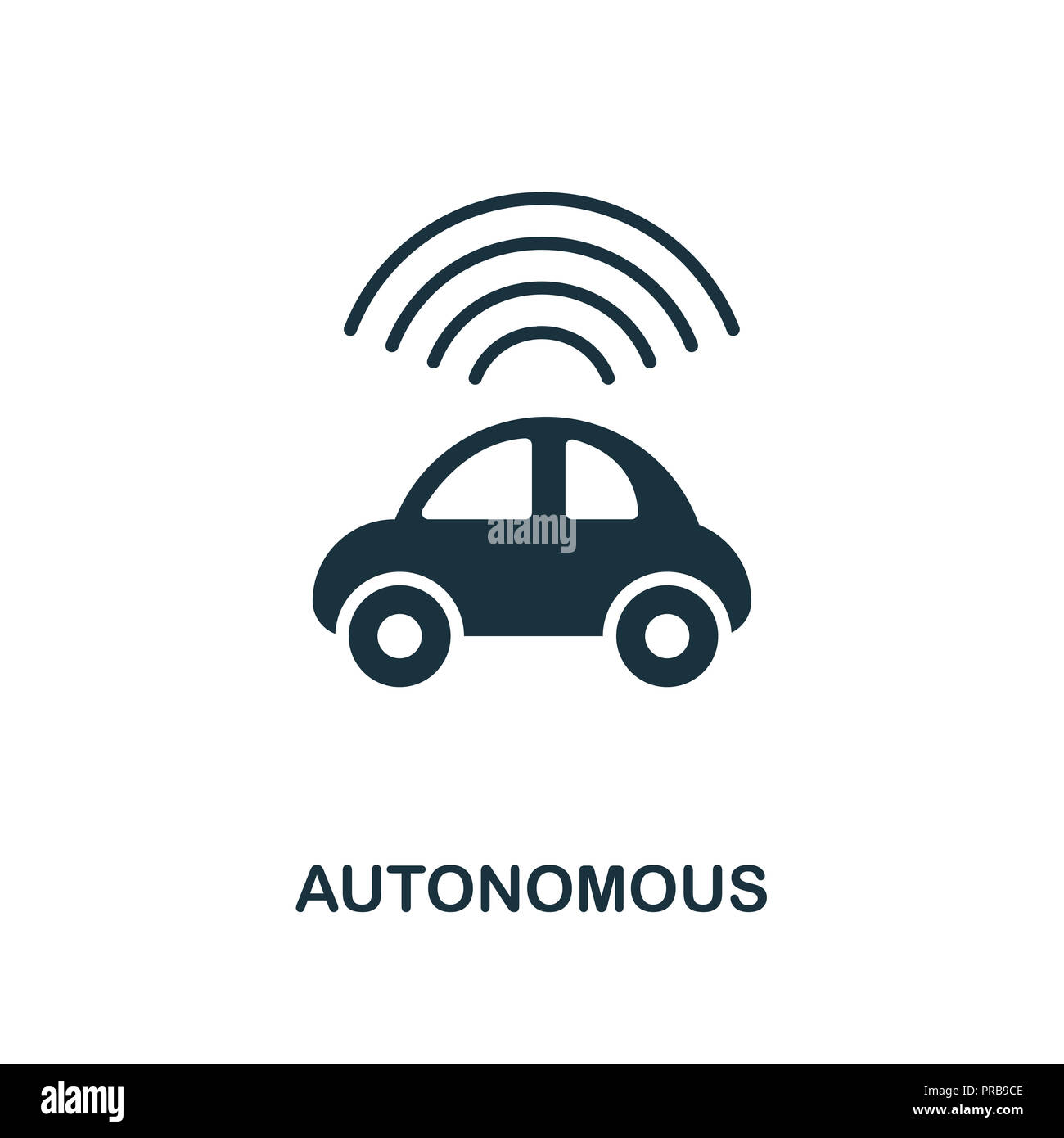 Autonome Symbol. Einfaches Design aus Industrie 4.0 Sammlung. UX und UI ...