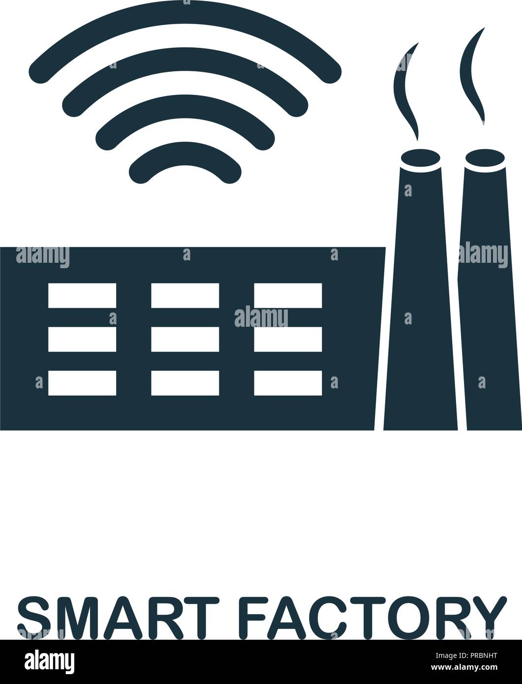 Smart Factory - Symbol. Einfaches Design aus Industrie 4.0 Sammlung. UX ...