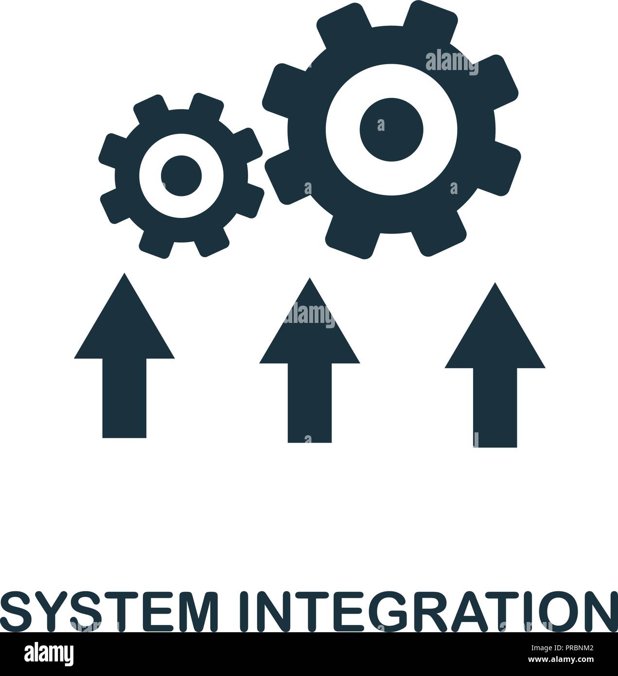 System Integration Symbol. Einfaches Design aus Industrie 4.0 Sammlung ...
