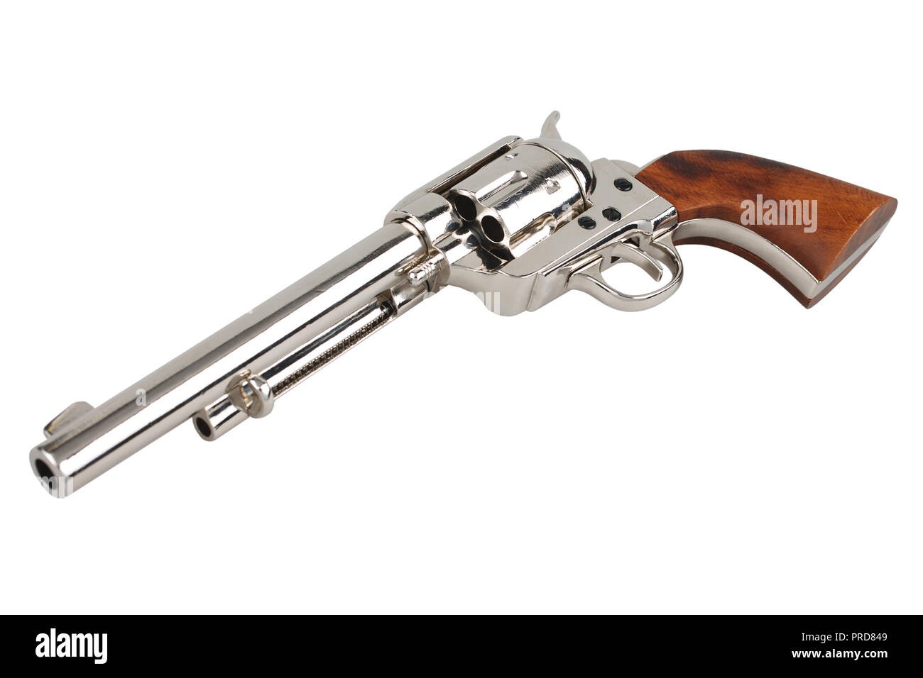 Wild West Revolver - Colt Single Action Army auf weißem Hintergrund ...