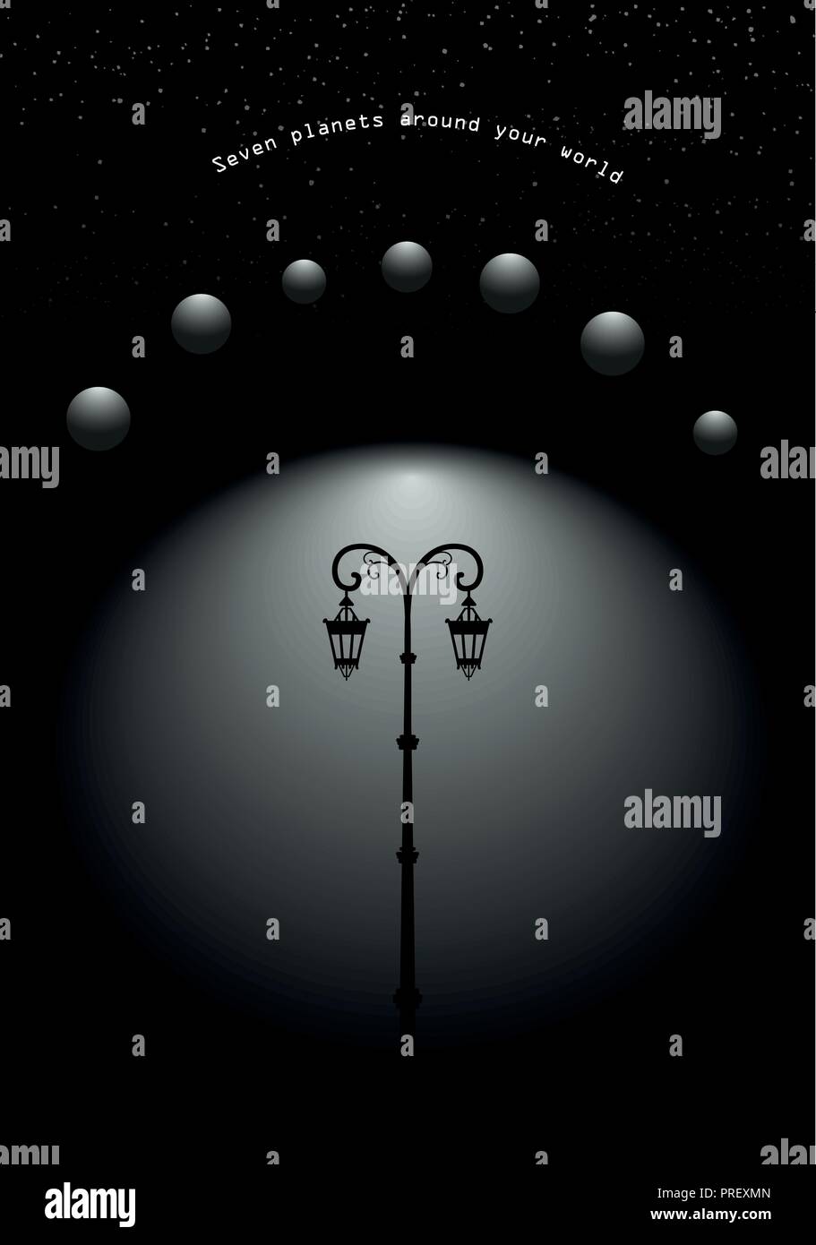 Sieben planeten Stock-Vektorgrafiken kaufen - Alamy