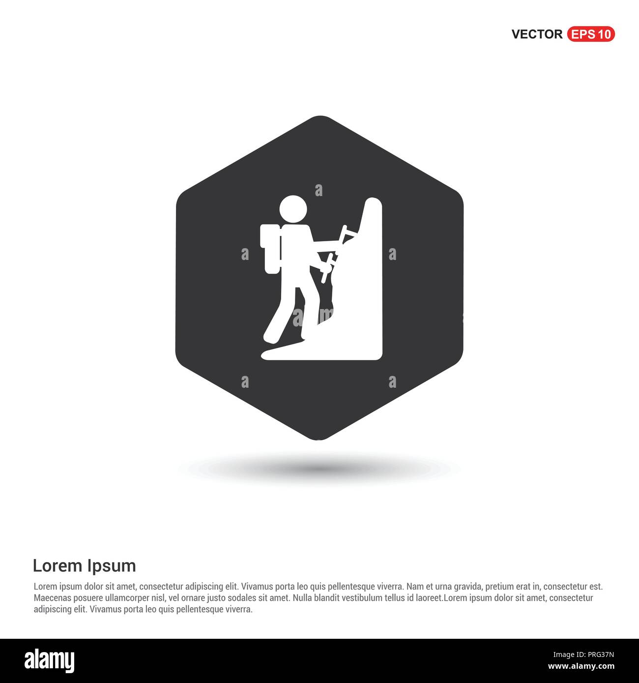 Wandern Symbol Hexa weißen Hintergrund Symbol Vorlage - Gratis Vektor ...