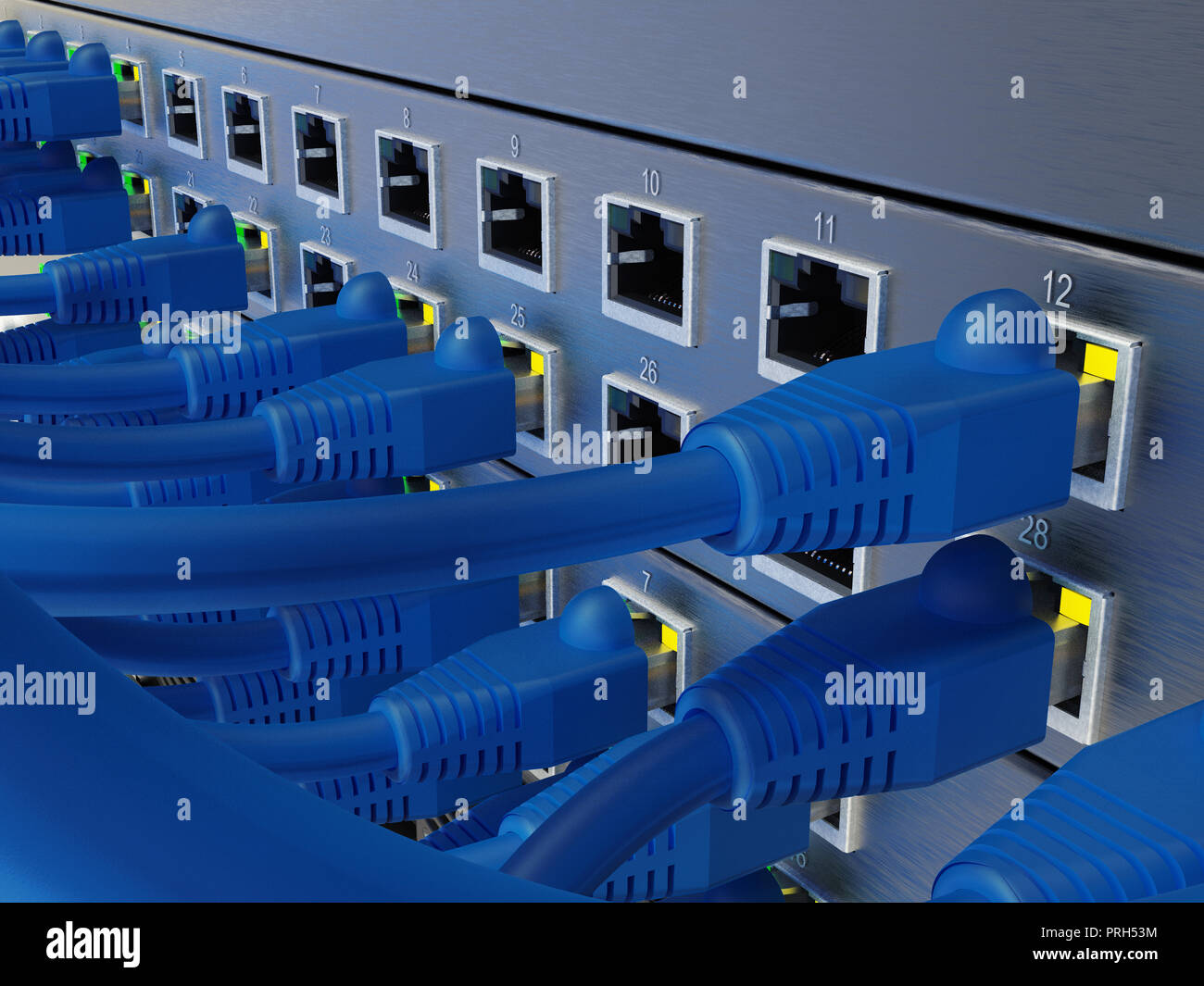 Network switch ethernet cables -Fotos und -Bildmaterial in hoher ...