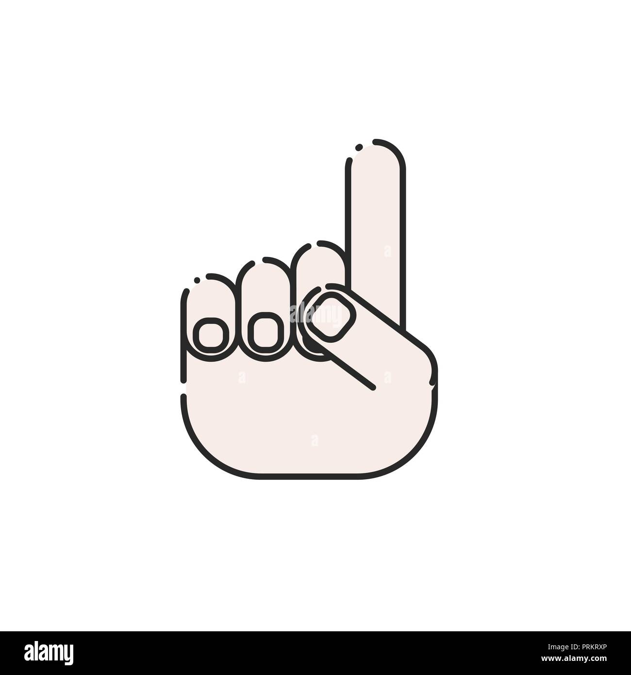 Flache Symbol einer Hand. Daumen hoch. Vector Illustration Stock ...