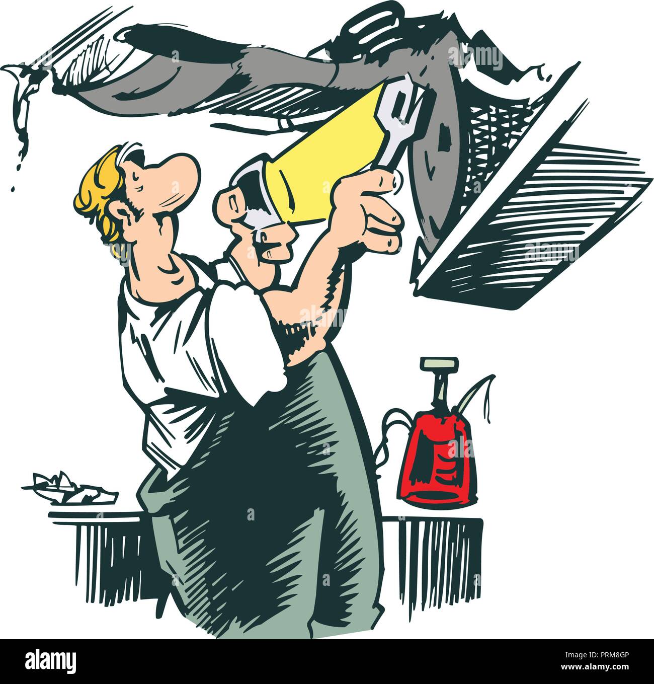 Mechanic cartoon -Fotos und -Bildmaterial in hoher Auflösung – Alamy