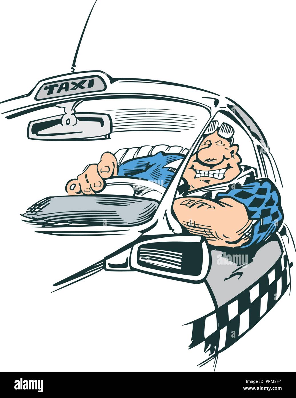 Auto fahrer Cartoon Illustration Vektor Stock-Vektorgrafik - Alamy