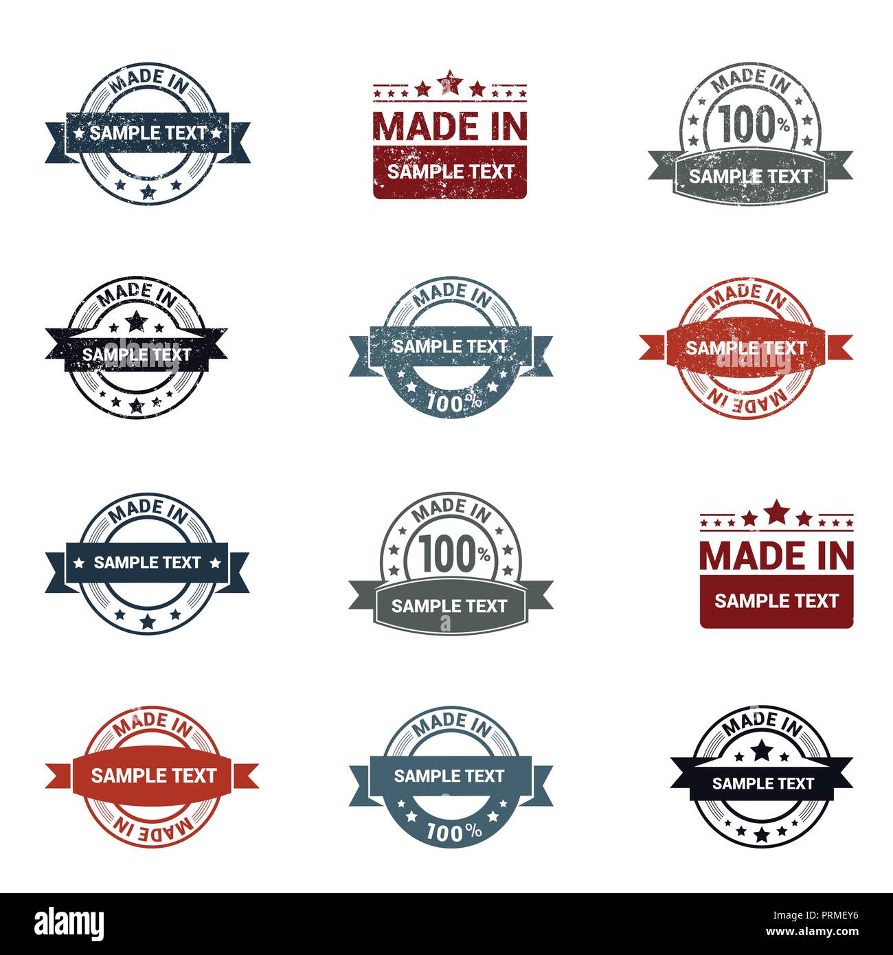 Sample Stempel design set Vektor Stock-Vektorgrafik - Alamy