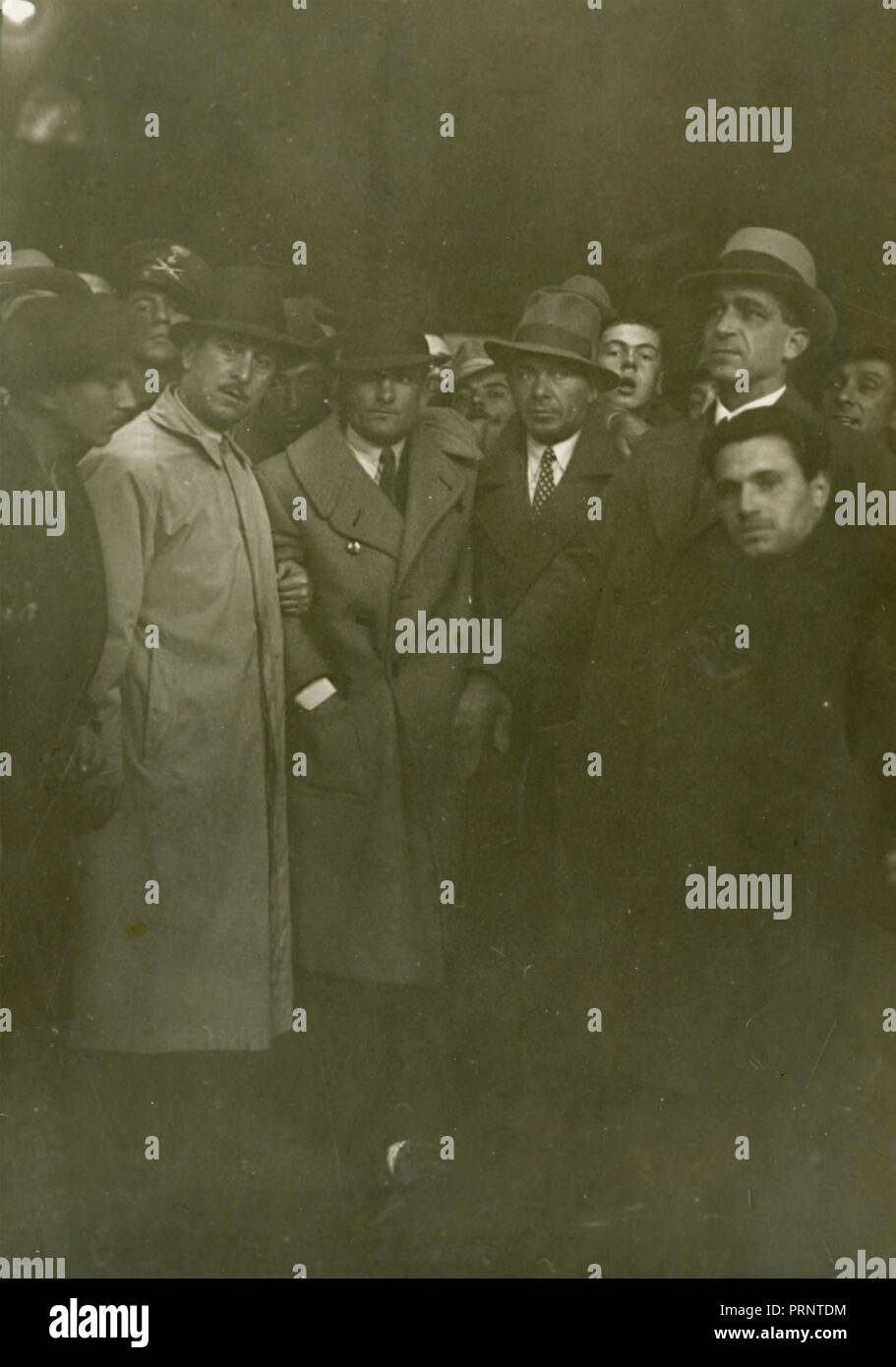 Italienische Fußballspieler Luis Monti und Carlo Carcano, Turin ...