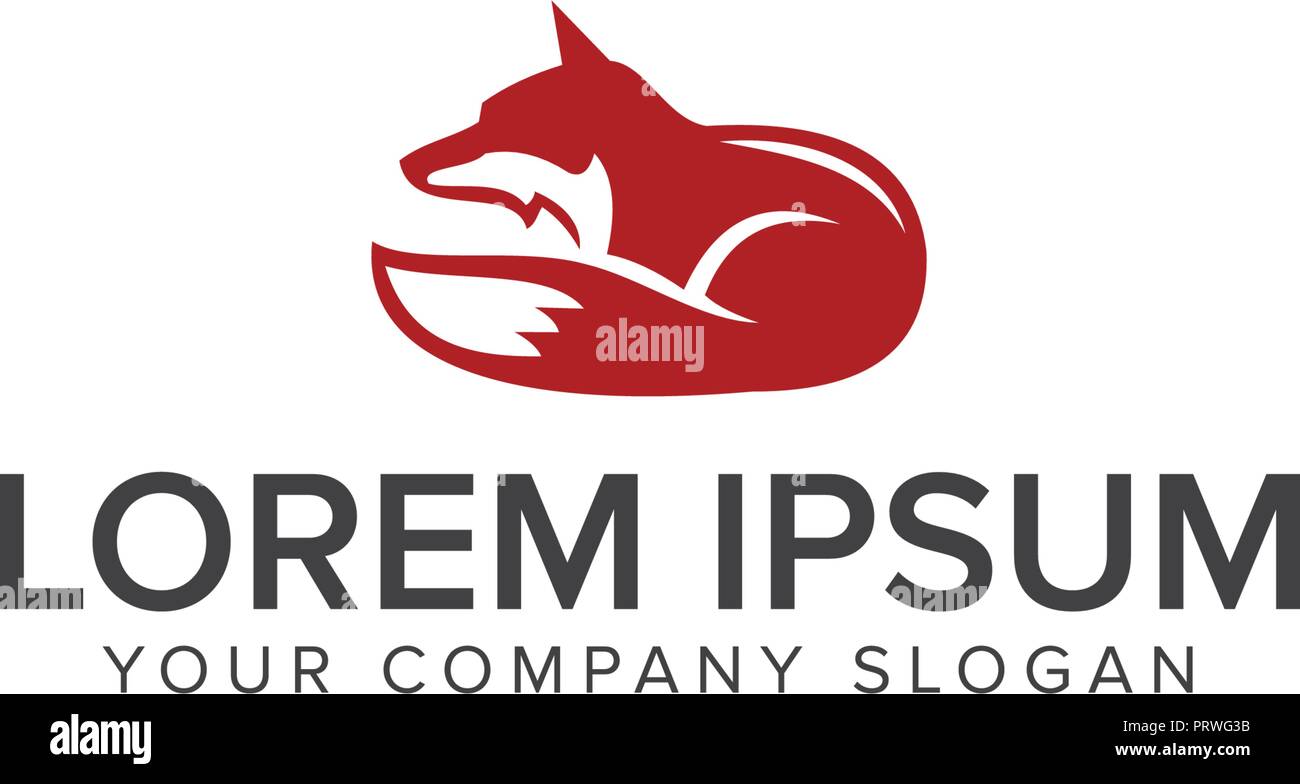 Wolf Logo. Tiere Logo Design Konzept Vorlage Stock-Vektorgrafik - Alamy