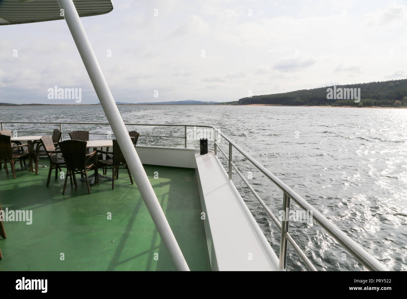 Bootsfahrt auf dem See in Bayern. Brombachsee, Deutschland ...