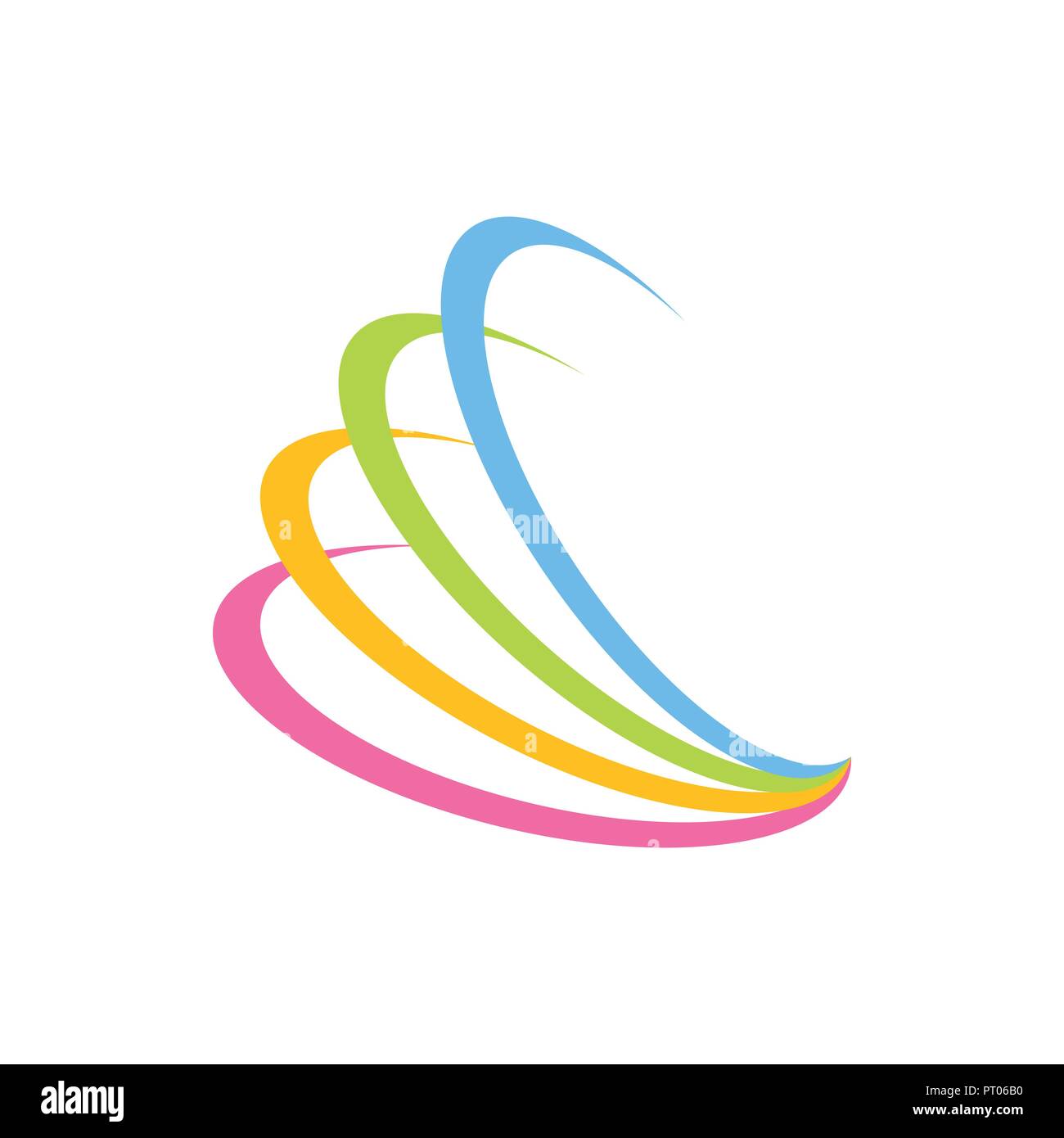 Bunte Crescent Ringe Vielfalt Vektor Symbol Grafik Logo Design Template ...