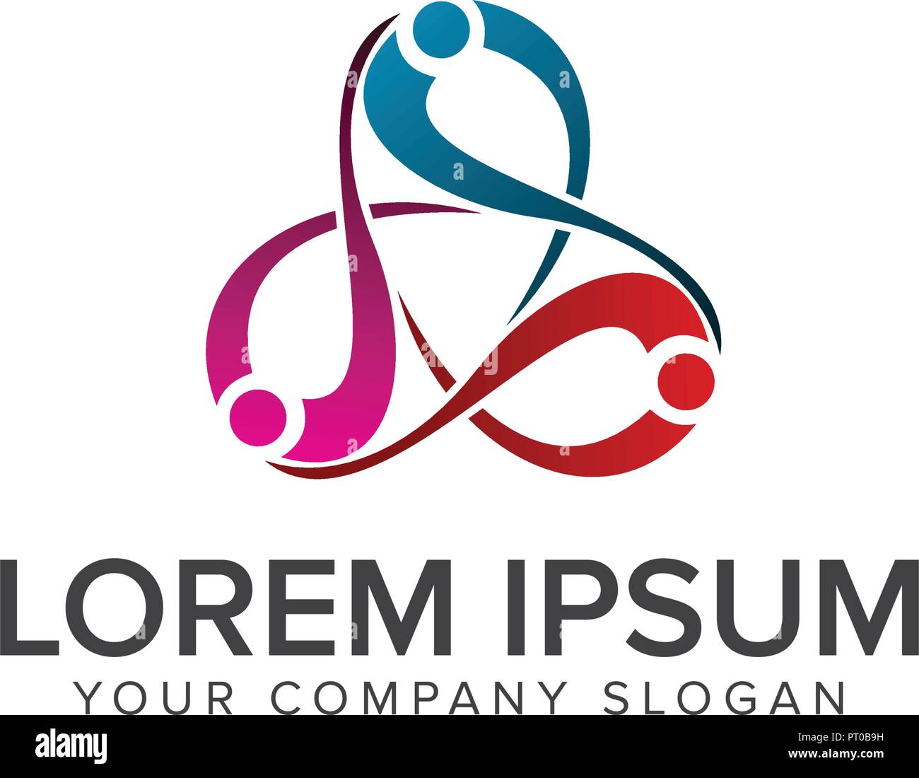 People Business und Beratung Logo. teamwork Gruppe Kommunikation Logo ...