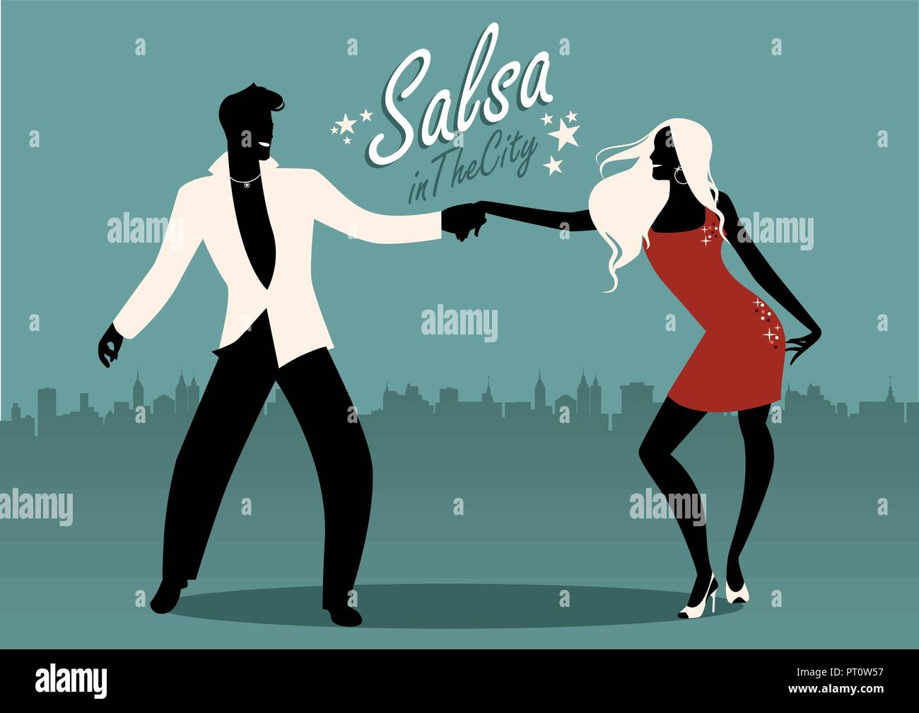 Dancing salsa silhouette -Fotos und -Bildmaterial in hoher Auflösung ...