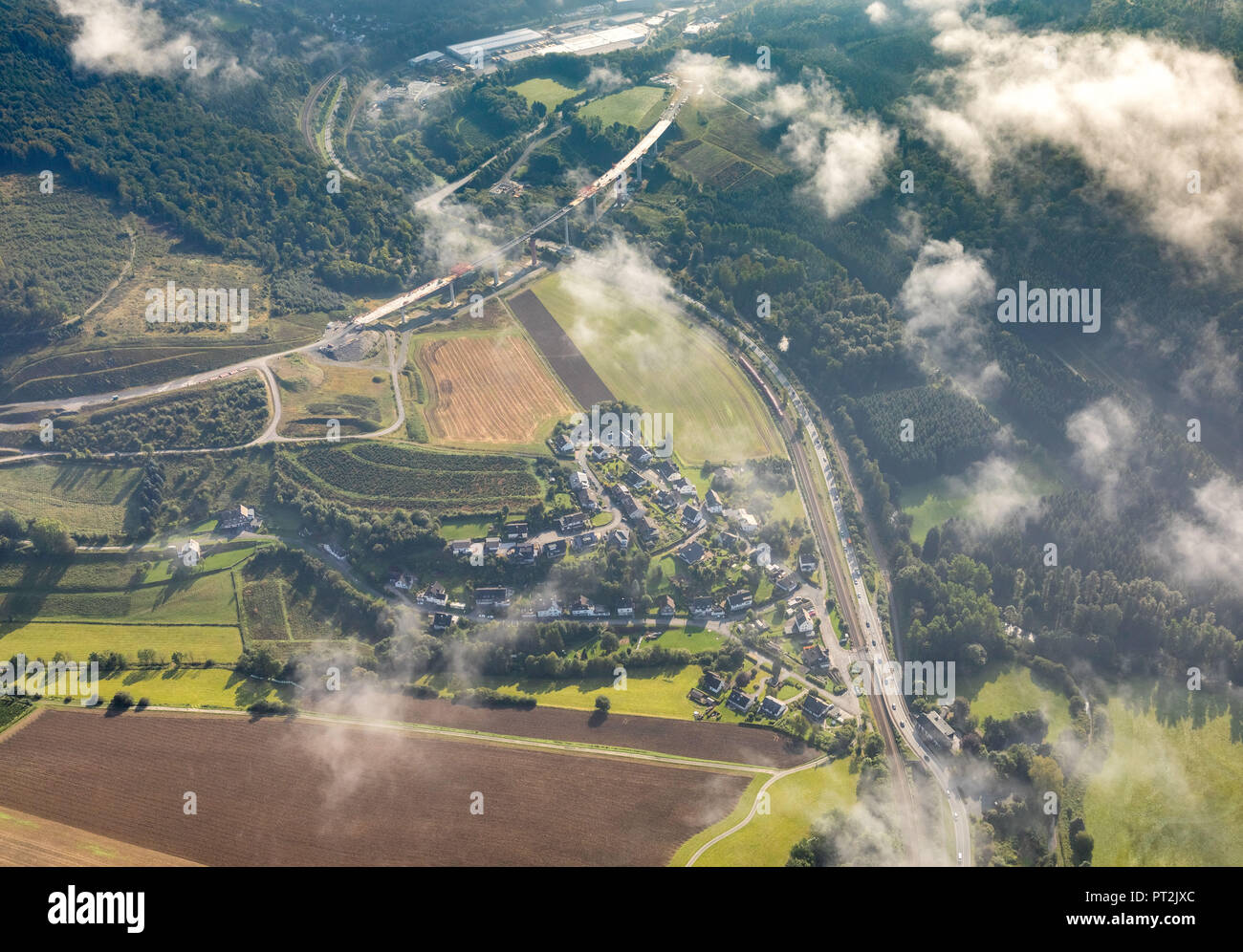 Ausbau der Autobahn A46, Sauerland Brücke, Bestwig, Sauerland ...