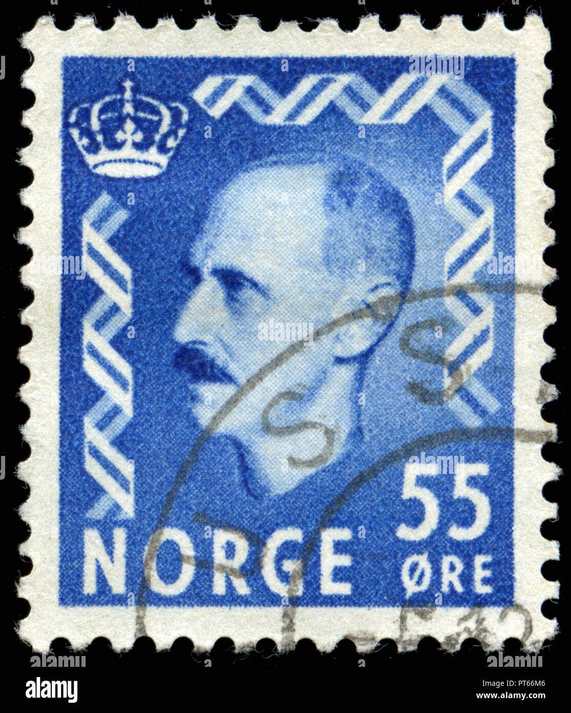 Poststempel Stempel aus Norwegen in der König Haakon VII Serie 1952 ...