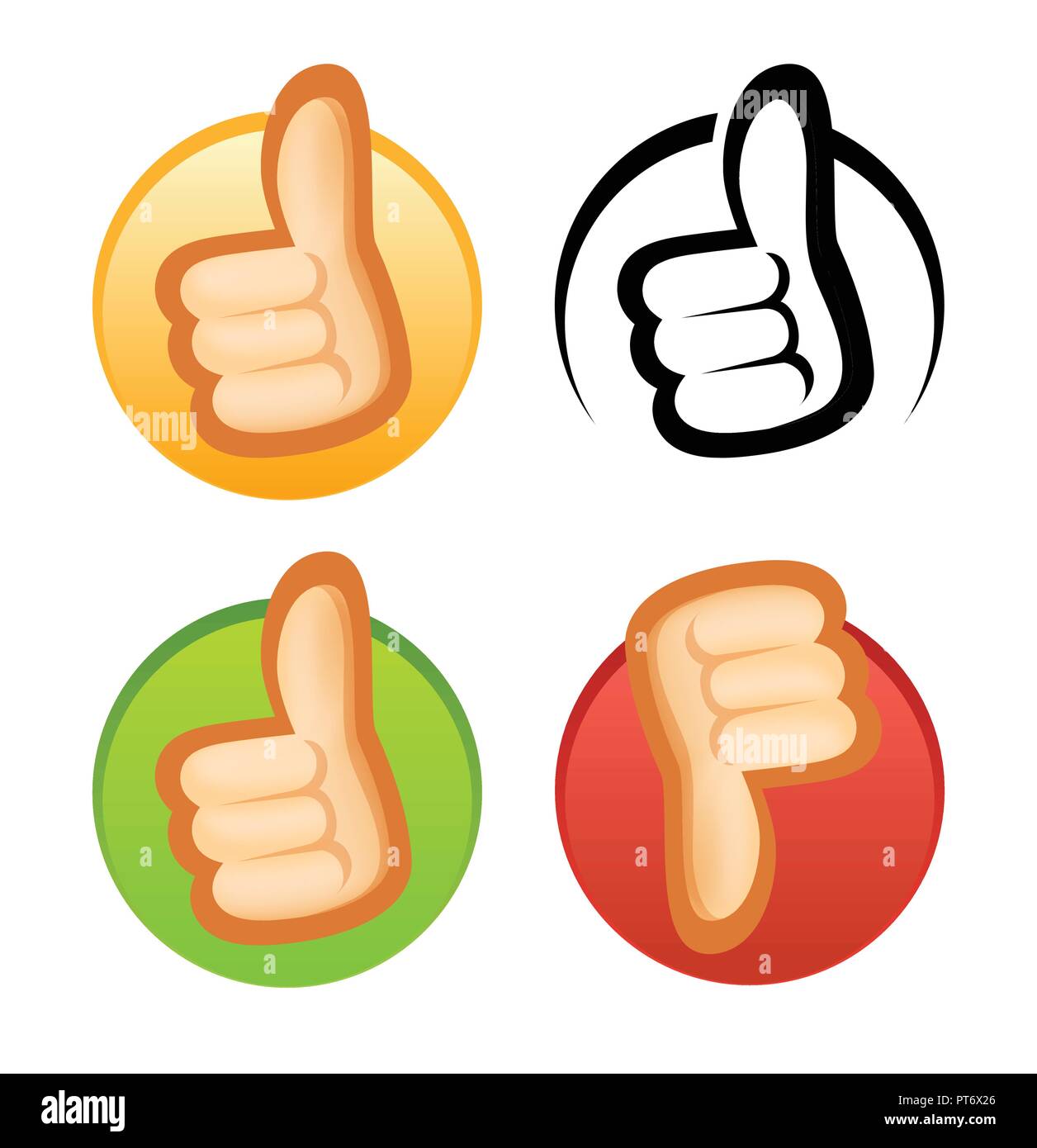 Illustration des daumen hoch symbols -Fotos und -Bildmaterial in hoher ...