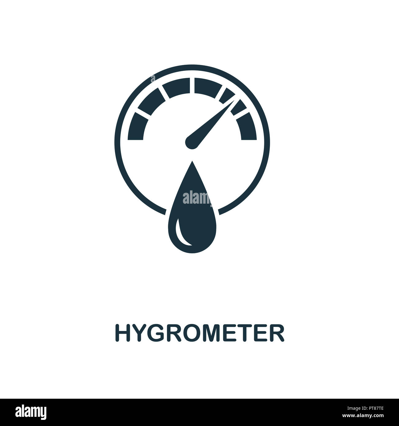 Hygrometer Symbol. Schwarzweiß-Design von Messung Sammlung. UX und UI ...
