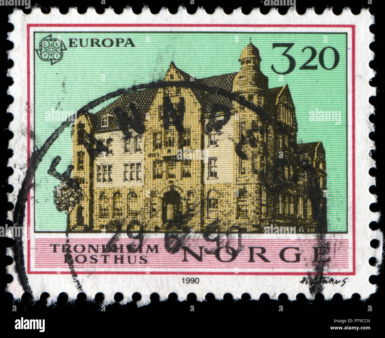 Poststempel Stempel aus Norwegen im Europa (C.E.P.T.) in der Serie 1990 ...
