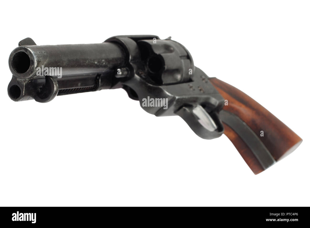 Wild West Revolver - Colt Single Action Army auf weißem Hintergrund ...