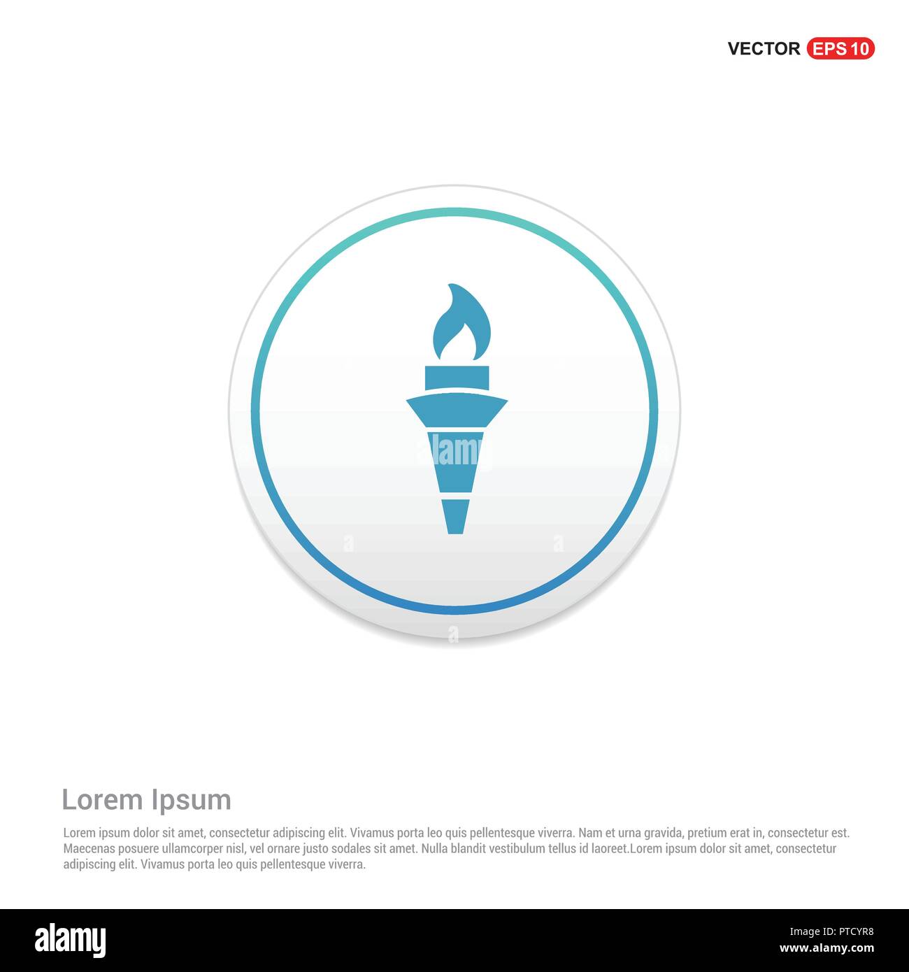 Olympische Fackel Symbol Hexa weißen Hintergrund Symbol Vorlage ...