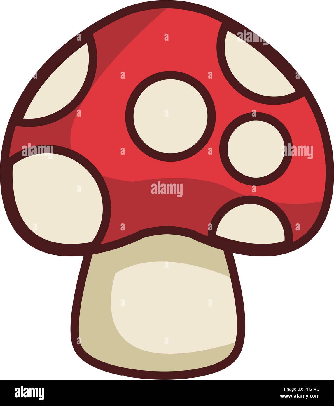 Pilz cartoon isoliert Stock-Vektorgrafik - Alamy