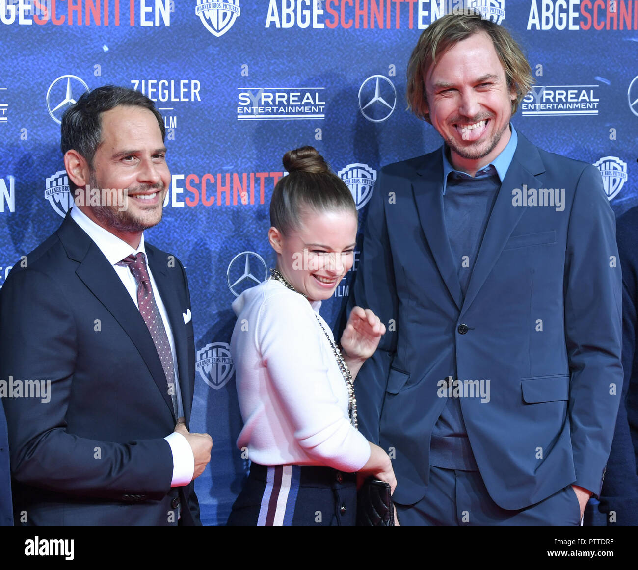 09 Oktober 2018, Berlin: Moritz Bleibtreu (L-R), Jasna Fritzi Bauer und ...