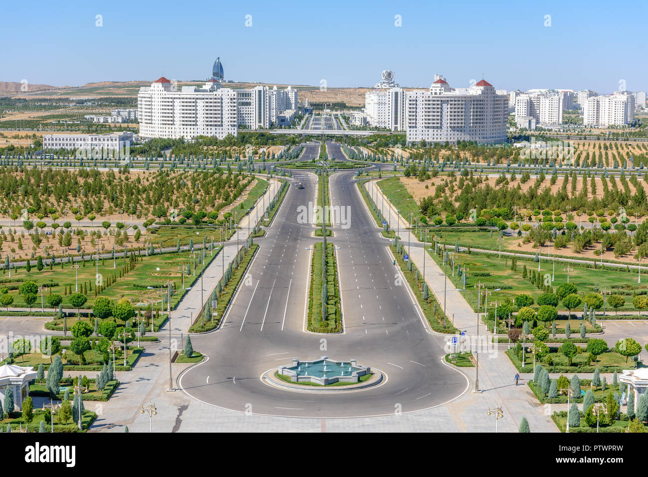 Aschgabat Turkmenistan city Scape, Skyline schöne Architektur und Parks ...