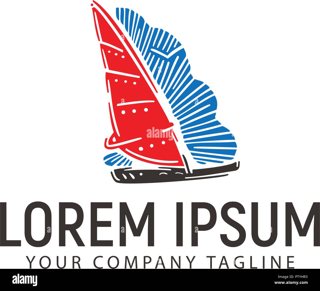 Boot Logo Design Konzept Vorlage Stock-Vektorgrafik - Alamy