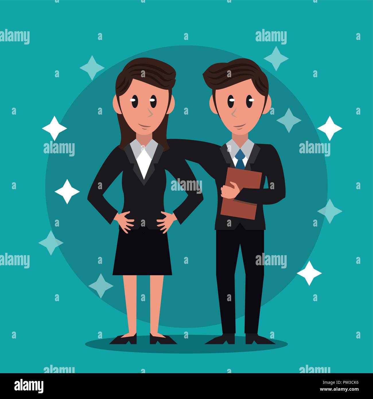 Business Banker Teamarbeit cartoons Vector Illustration graphic design ...