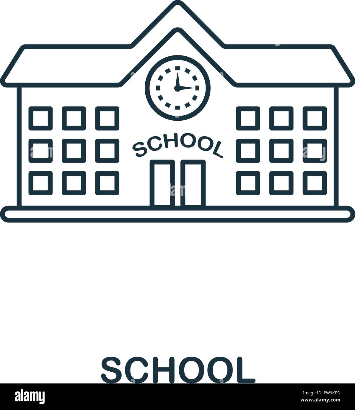 Schulgebäude Symbol