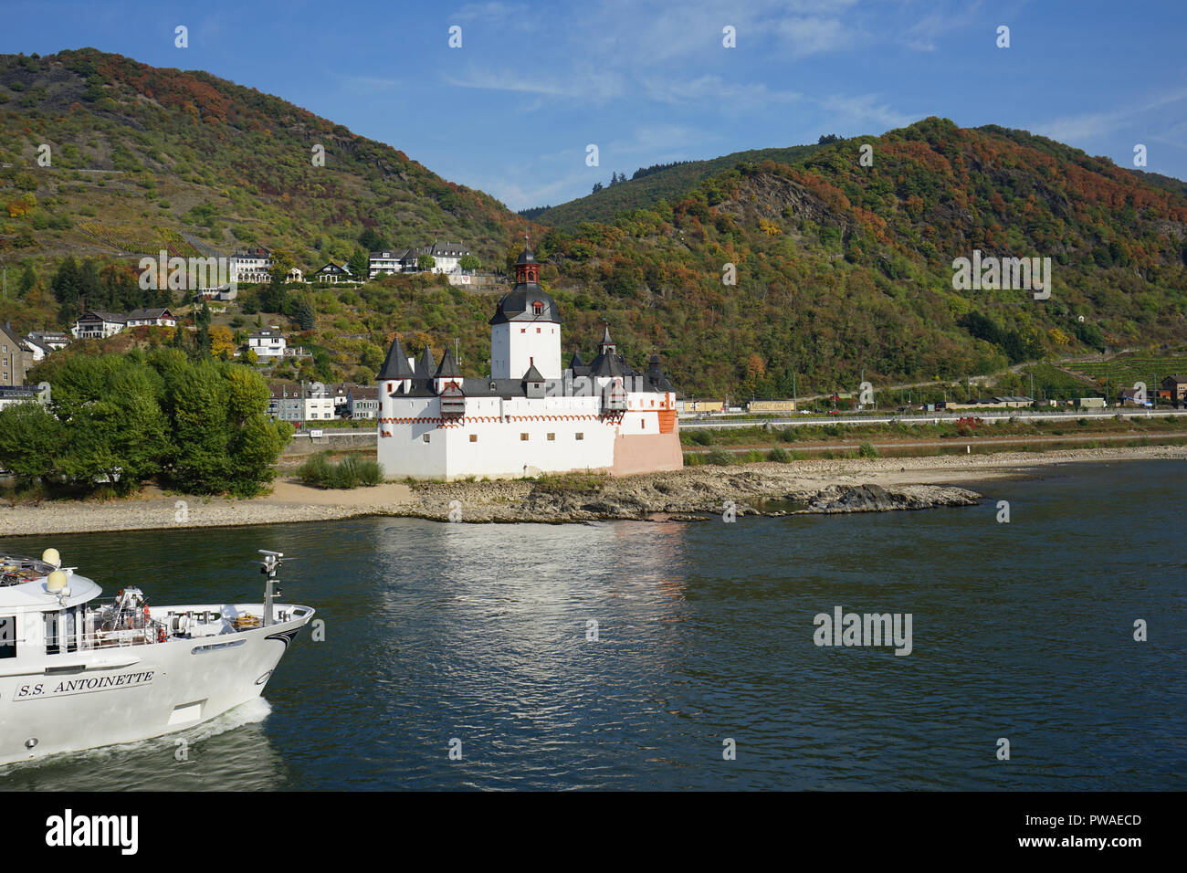 Burg Pfalzgrafenstein, Inselburg und Zollburg bei Kaub am Rhein ...