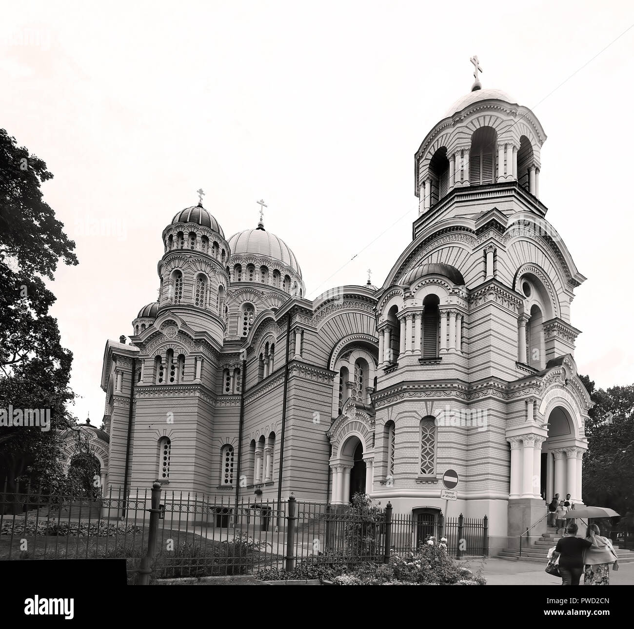 RIGA, Lettland - 31. AUGUST 2018: Die Geburt Christi Dom wurde nach ...