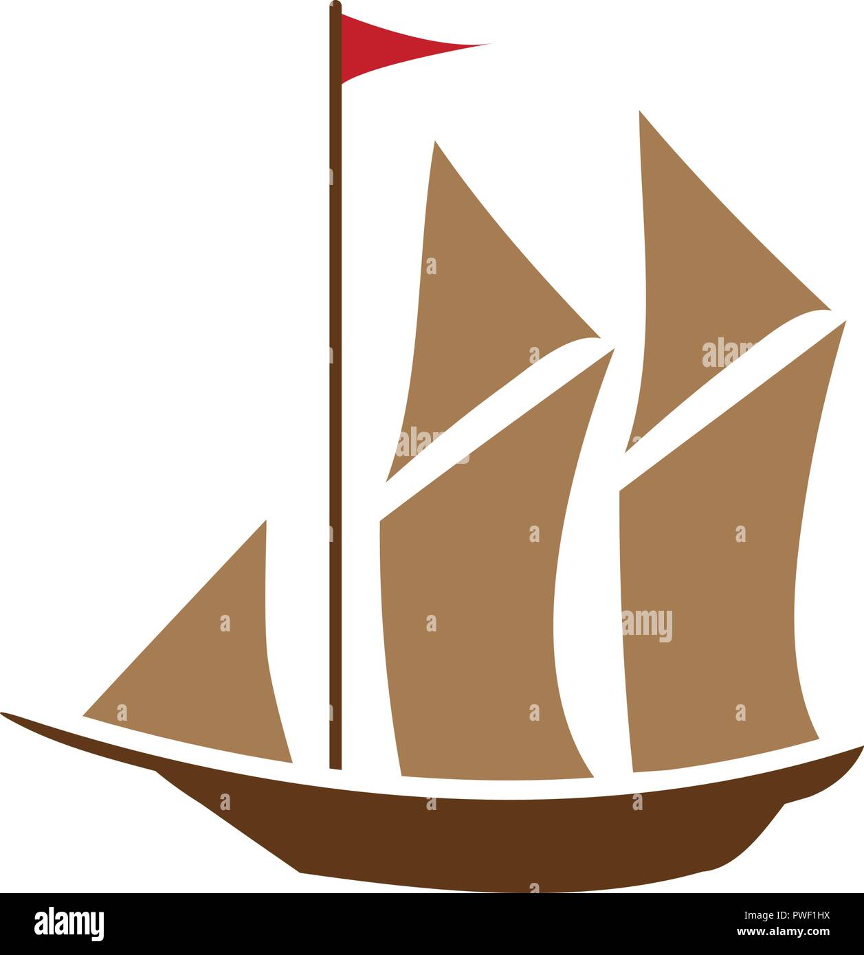 Segelboot grafik design Element Vektor Stock-Vektorgrafik - Alamy