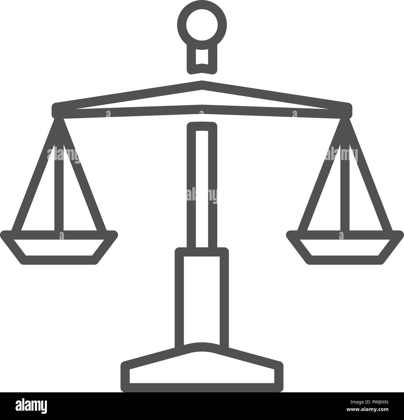 Balance Symbol Richter, outline Style Stock-Vektorgrafik - Alamy