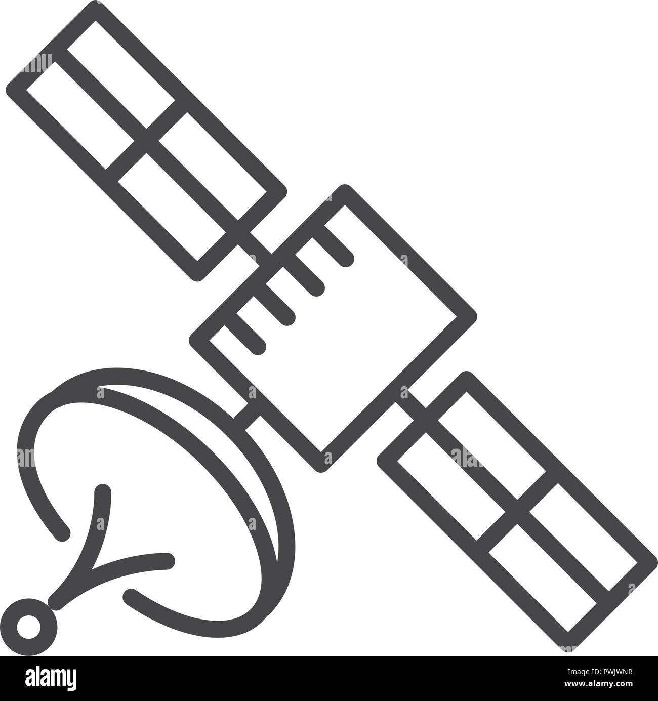 Platz Sat-Symbol in Schwarz und Weiß Vector Illustration graphic design ...