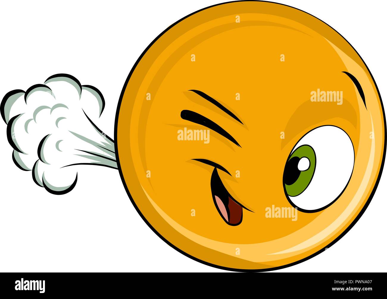 Vector Illustration zeichnen Gesicht Emoticon farting Symbol Stock ...