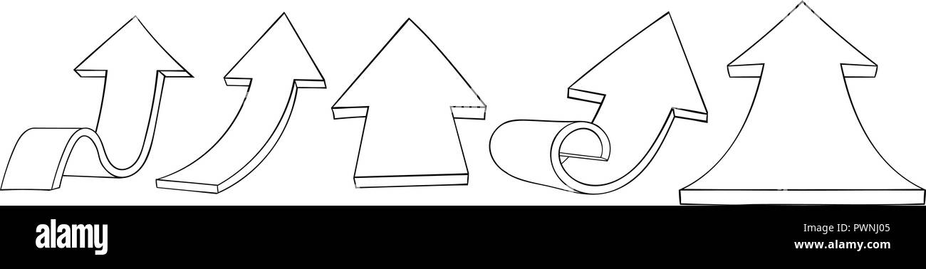 Pfeil Hand gezeichnet doodles. Schilder Stock-Vektorgrafik - Alamy