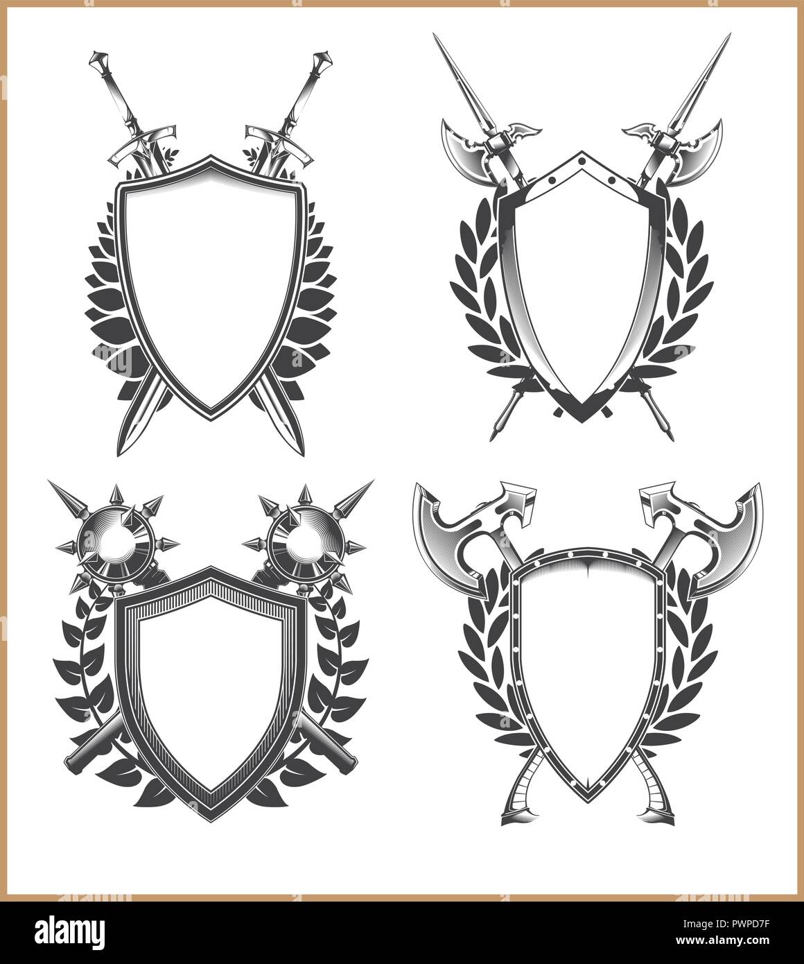 Wappen template Vector Illustration für Ihr Design Stock-Vektorgrafik ...