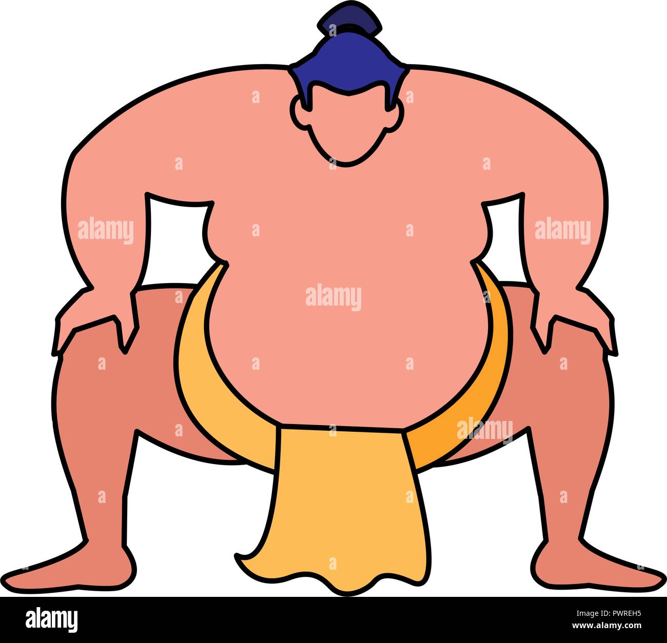 Sumo-ringer Symbol auf weißem Hintergrund, Vector Illustration Stock ...
