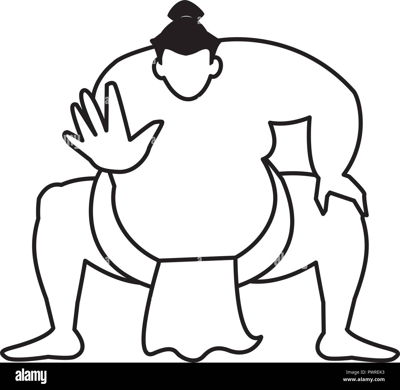Sumo-ringer Symbol auf weißem Hintergrund, Vector Illustration Stock ...