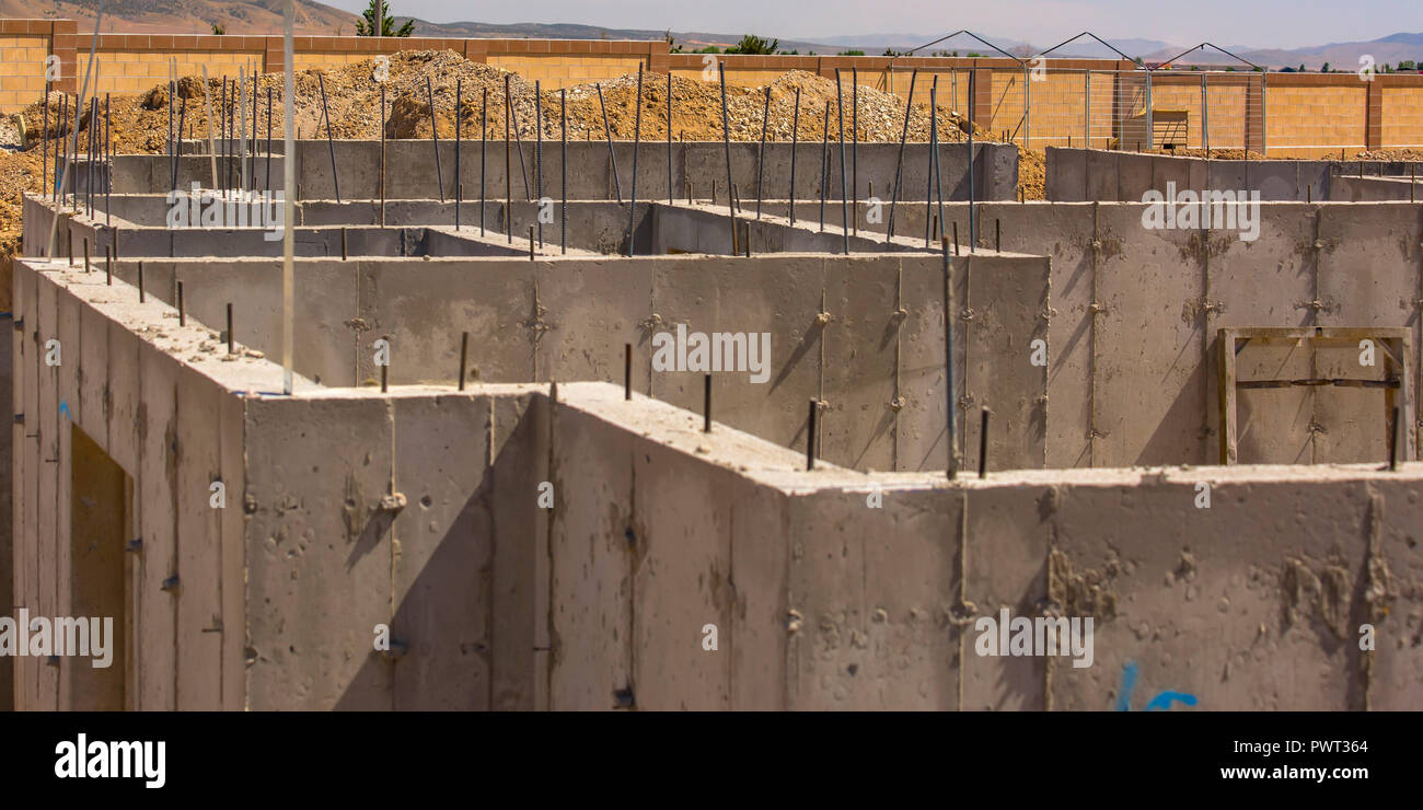 Grundstein einer Haus im Bau Stockfotografie - Alamy