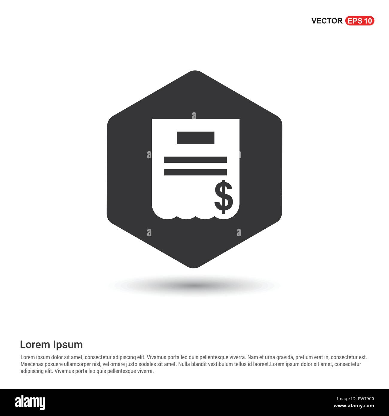 Rechnung Symbol Hexa weißen Hintergrund Symbol Vorlage - Gratis Vektor ...