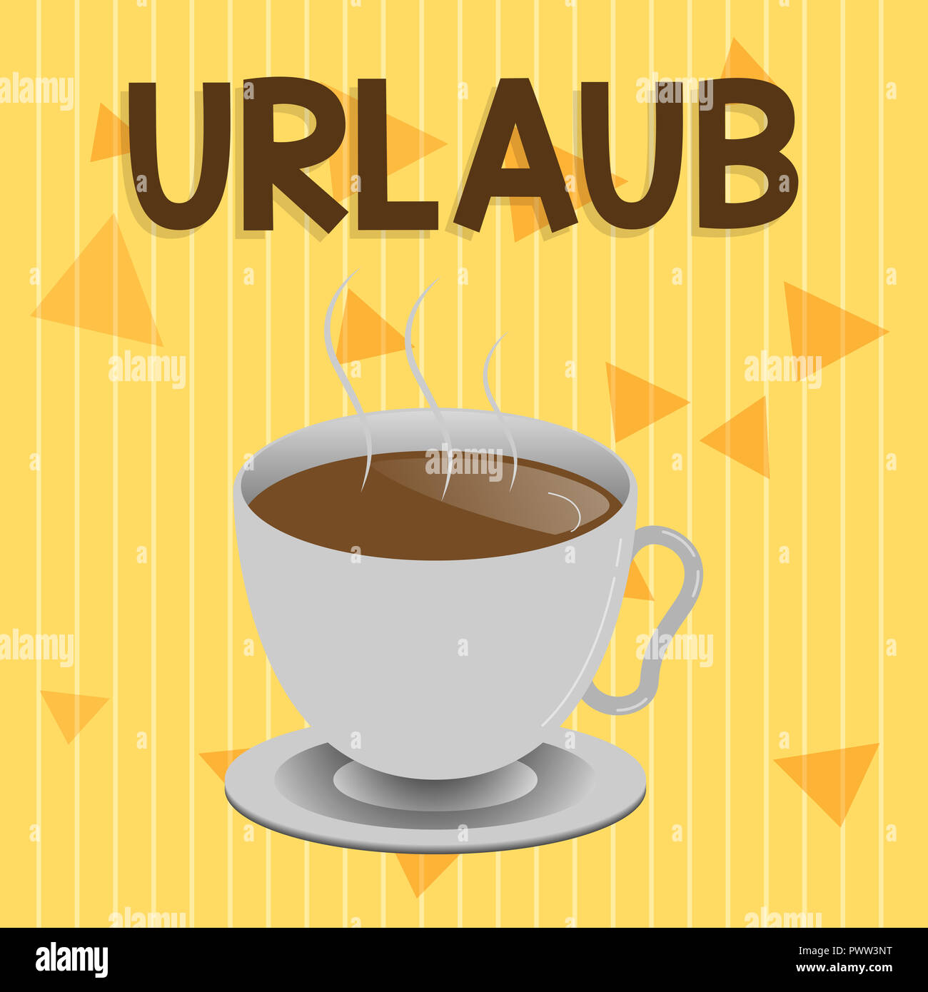 Handschrift text-Urlaub. Konzept Bedeutung von Abwesenheit von der ...