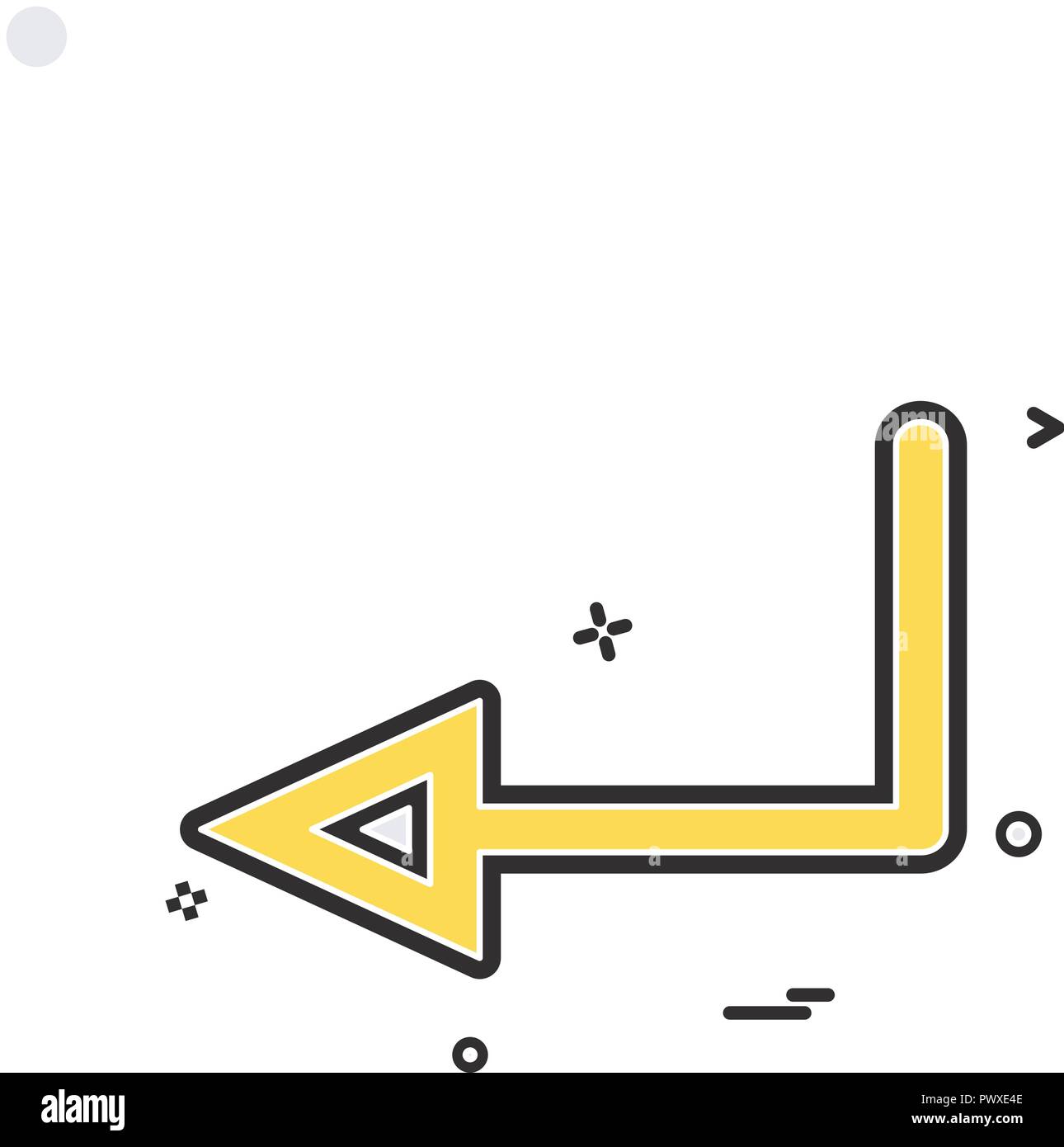 Pfeil nach links Zeichen Symbol vektor design Stock-Vektorgrafik - Alamy